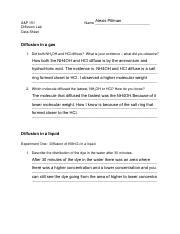Diffusion Lab Data Sheet Revised Pdf A P Diffusion Lab Data Sheet Alexis Pittman