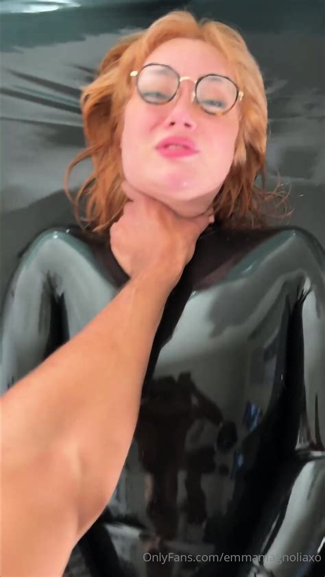 On A Latex Bed In A Latex Suit Glasses Wearing Redhead Baddie Emma Sucks And Fucks Ur Bbc Mild