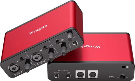 2i2 Usb Audio Interface With Midi Ports24bit96khz48v Phantom Power Plug