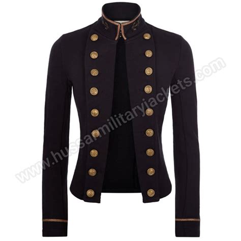 Womens Black Officer Jacket Hussar Military Jackets