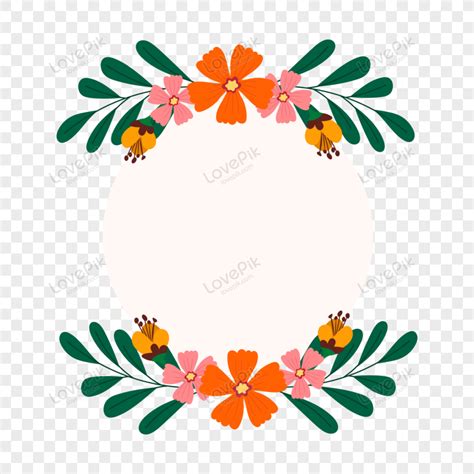 꽃 프레임 Png 일러스트 무료 다운로드 Lovepik