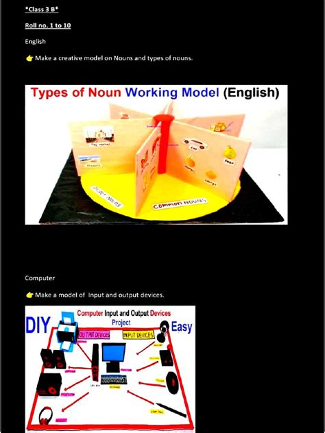 Class 3b Holiday Homework Pdf Pdf