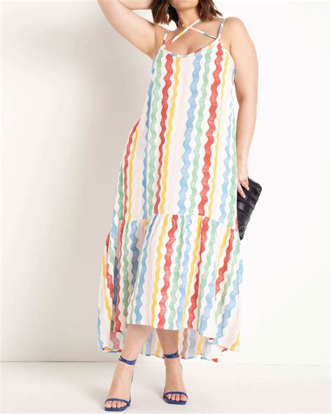 Ruffle Wrap Maxi Dress For Curvy Women
