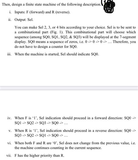 Solved Then Design A Finite State Machine Of The Following Chegg Com