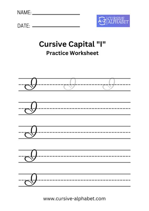 How To Write A Cursive Capital I