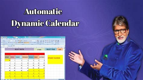 How To Make Fully Automatic Dynamic Calendar In Excel Youtube