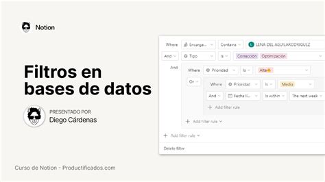 14 Filtros De Bases De Datos En Notion Youtube