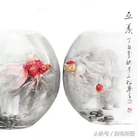 畫家陳石松老師原創自成一家國畫寫意作品天亮了有魚圖等 每日頭條