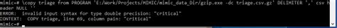 Bug In Loading Mimic Iv Ed V20 Into Postgresql · Issue 1334 · Mit Lcp