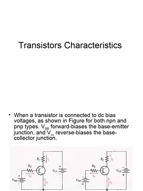 Chapter 4 Transistor Characteristics Pdf Bipolar Junction Transistor Transistor