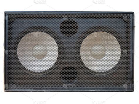 强大的舞台协奏曲音频扬声器上白色孤立