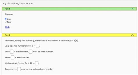 Solved Let F RR By F X X Part F Is Onto True False Chegg Com