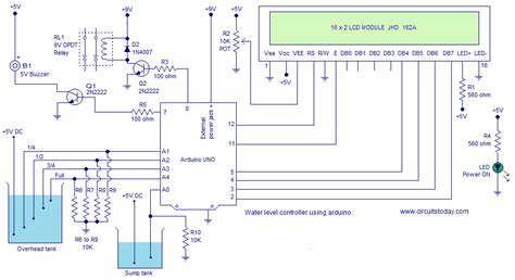 Water Level Indicator Circuit Diagram Using Microcontroller Circuit Diagram