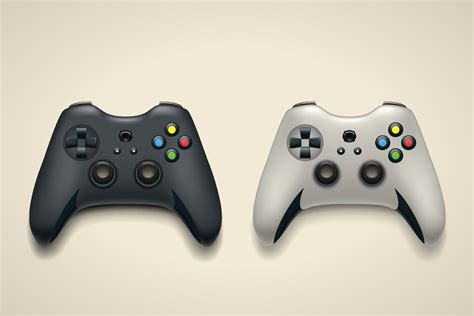 Pair Gamepads On Bright 27803226 Vector Art At Vecteezy