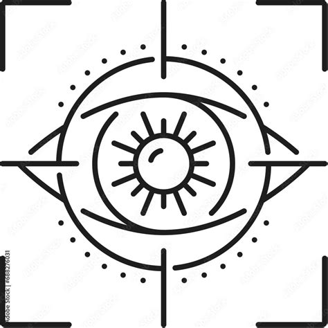 Retina Scanning Biometric Identification Recognition And Verification Icon Isolated Vector