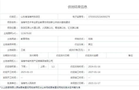 淄博市自然资源和规划局 划拨用地结果公示 张店区原山大道以西人民路以北青岛路以东汇文路以南划拨供地结果公示