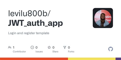 GitHub Levilu B JWT Auth App Login And Register Template