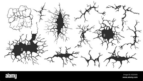 Crack Concrete Wall Texture Floor Ground Broken Effect Horizontal