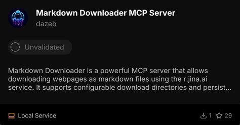 Markdown Downloader Mcp Server Mcp · Lobehub
