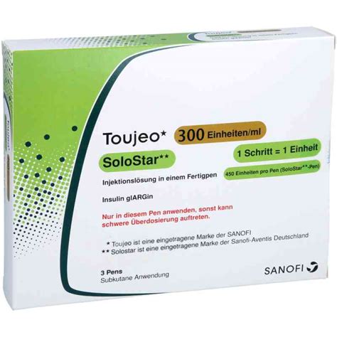 Toujeo 300 Einheitenml Solostar 15ml Pen 3x15 Ml