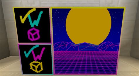Vaporwave Synthwave Pack Minecraft Texture Pack