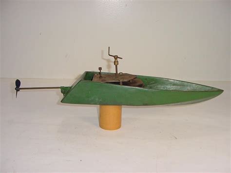 Vintage 1920s Wooden Rum Runner Speed Boat Wind Up Clockwork Seattle