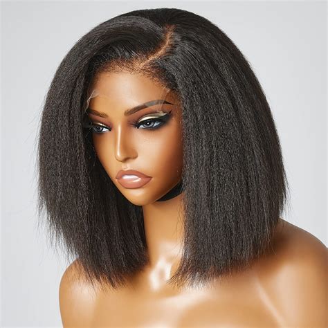 Luvme Hair 4c Kinky Edges Lace Front Bob Wig 10 Inch Short Human Hair