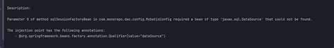 Required A Bean Of Type Javaxsqldatasource That Could Not Be Found · Issue 13816 · Apache