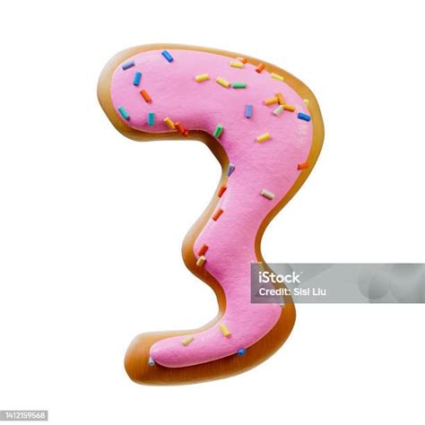 로즈 글레이즈 도넛 글꼴 알파벳 번호 크림 위에 맛있는 장식 텍스트 타이포그래피 마사지를위한 Sweet Brilliant 3d