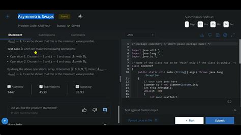 Asymmetric Swaps Arrswap Codechef Jan Long Challenge Codegood Youtube