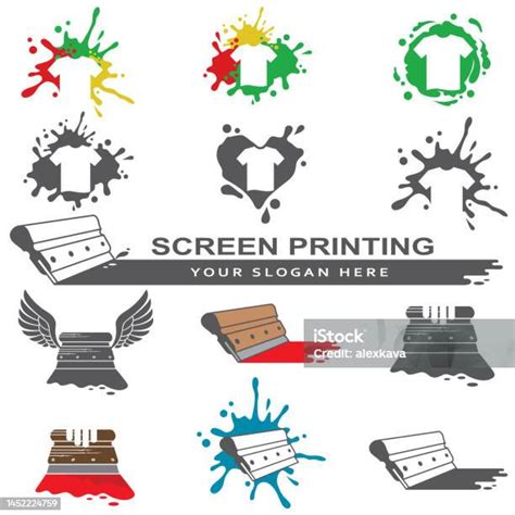 실크 스크린 인쇄 아이콘 인쇄기에 대한 스톡 벡터 아트 및 기타 이미지 인쇄기 T 셔츠 배경 주제 Istock