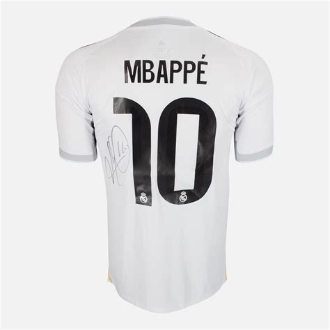 Framed Kylian Mbappe Signed Real Madrid Shirt 2025 26 Home Classic