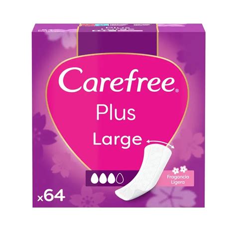 Carefree Plus Large Fragancia Ligera 64uds