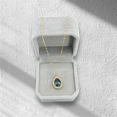 London Blue Topaz Symbol Of Love And Loyalty Pendant Necklace 18k