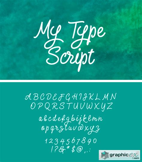 Mytype Script Font Free Download Vector Stock Image Photoshop Icon