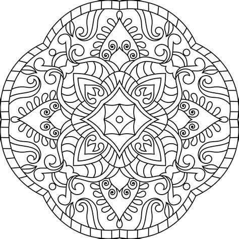 Black And White Mandala Vector Illustration Line Art 21119808 Vector