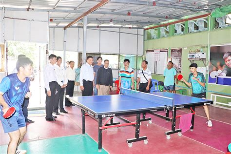 ပဲခူးမြို့ရှိ အားကစားကွင်း အားကစားရုံများကို ပြည်ထောင်စုဝန်ကြီး ဦးမင်းသိန်းဇံ ကြည့်ရှုစစ်ဆေးပ