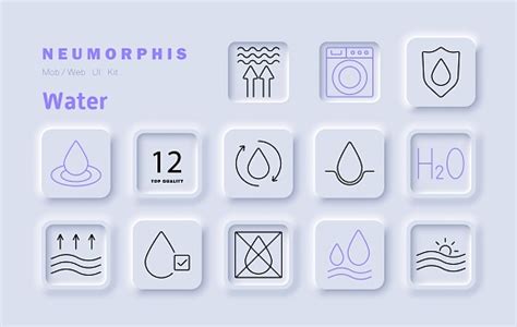 물 세트 아이콘입니다 물방울 정화 품질 인증 여과 증발 세탁 보호 수화 물 순환 H2o 파도 지속 가능성 고급에 대한 스톡 벡터 아트 및 기타 이미지 Istock
