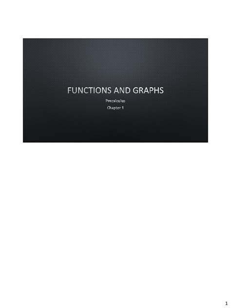 Precalculus 01 Functions And Graphs Pdf Mathematical Relations Discrete Mathematics