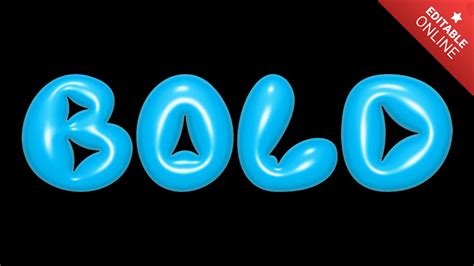 Bold Blue Bubble 3d Font Text Effect Generator