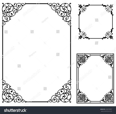 Scroll Frames Set Vector Frames Isolated Stock Vector Royalty Free