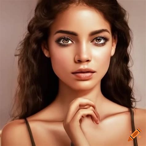 Portrait Of A Stunning Woman With Hazel Eyes On Craiyon