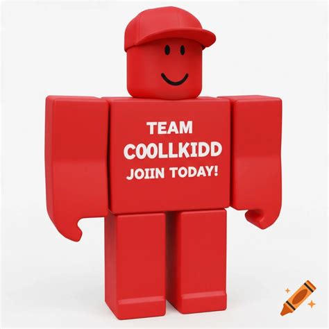 Red Roblox Character With Promotional Text On Craiyon