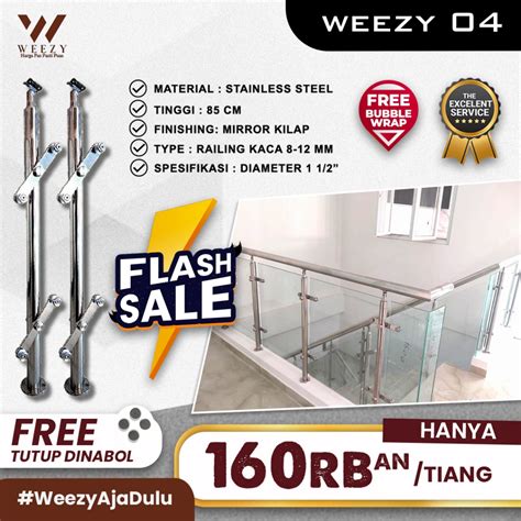 Jual Railing Tangga Termurah Railing Kaca Weezy 04 Railing