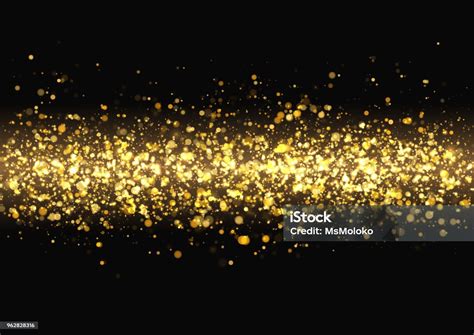 골드 반짝이 텍스처 검은 바탕에 불규칙 한 색종이 조각 테두리입니다 크리스마스 또는 파티 전단지 디자인 요소입니다 벡터 일러스트 레이 션 1위에 대한 스톡 벡터 아트 및