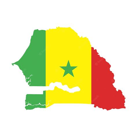 세네갈 지도 프리미엄 벡터