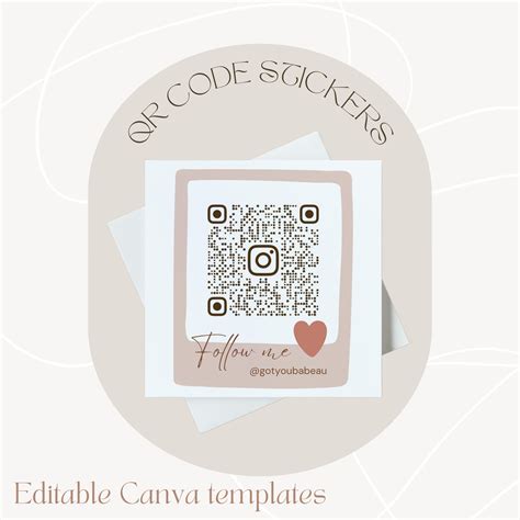 Qr Code Sticker Templates For Photographers And Small Business Owners In Personal Marketing