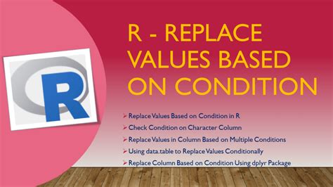 How Can I Replace Values In An R Data Frame Based On A Certain Condition