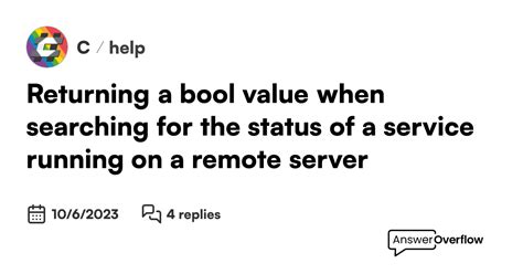 Returning A Bool Value When Searching For The Status Of A Service