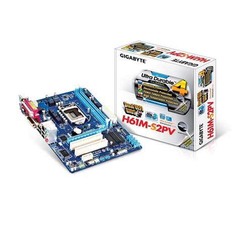 Gigabyte Ga H61m S2pv Rev 2 0 Bundkort Intel H61 Express Intel Lga1155 Socket Ddr3 Ram